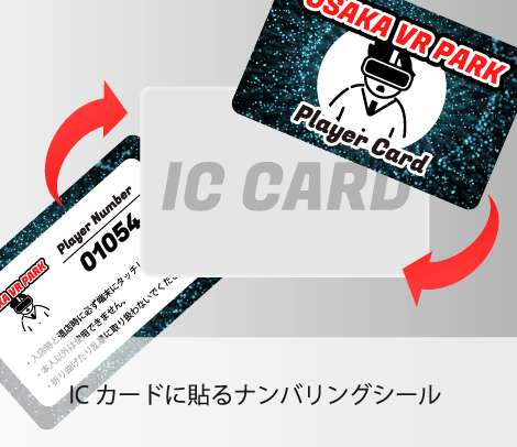 ICカードステッカー[ナンバリング屋さん オリジナル印刷例]